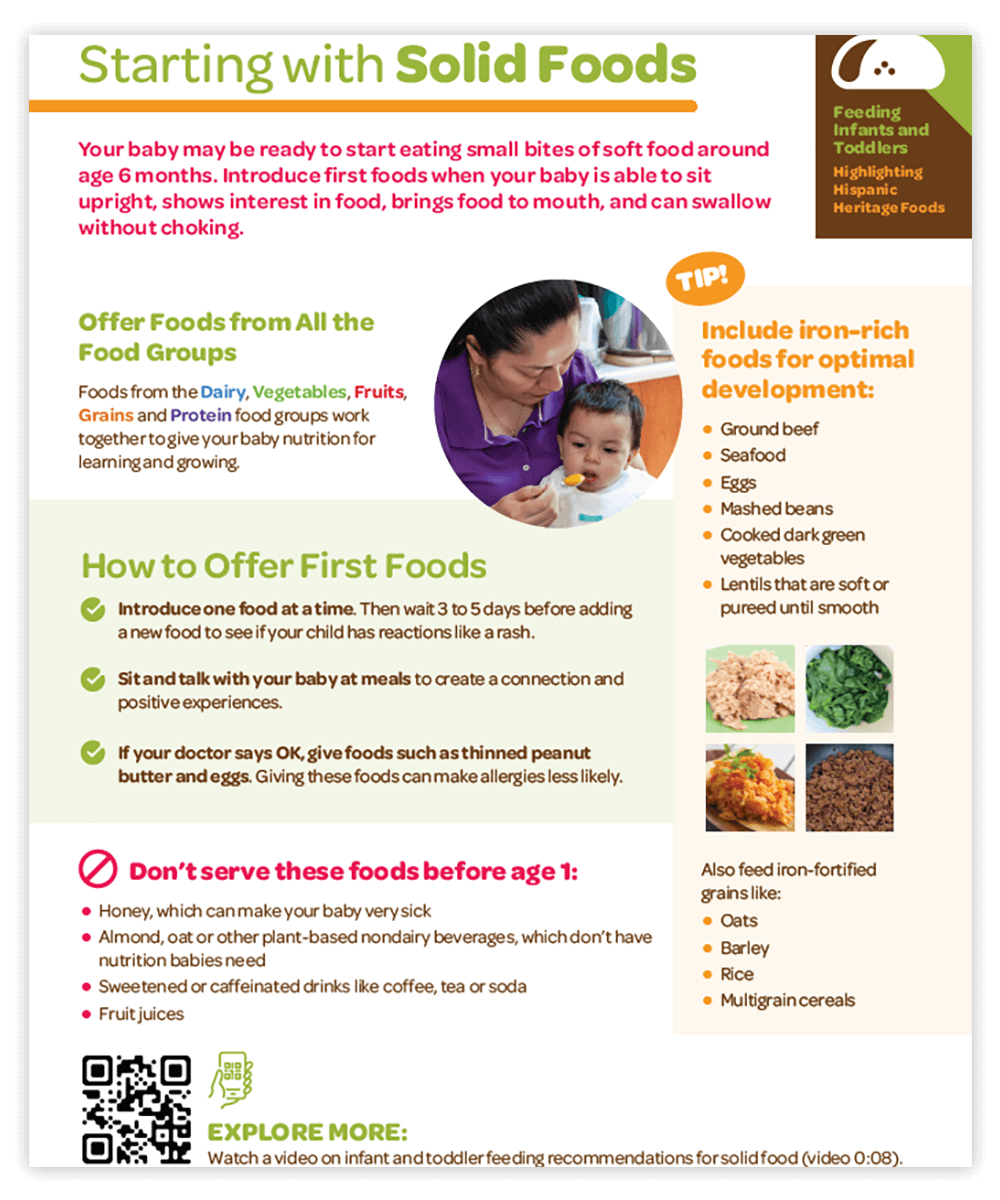 Feeding Infants and Young Toddlers (Hispanic)