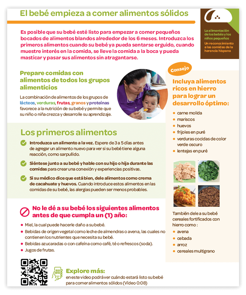Feeding Infants and Young Toddlers (Hispanic)